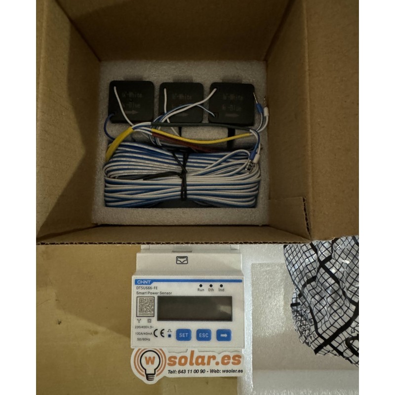 Huawei slimme vermogenssensor DTSU666-FE 3Ph-1Ph 100A - Wsolar